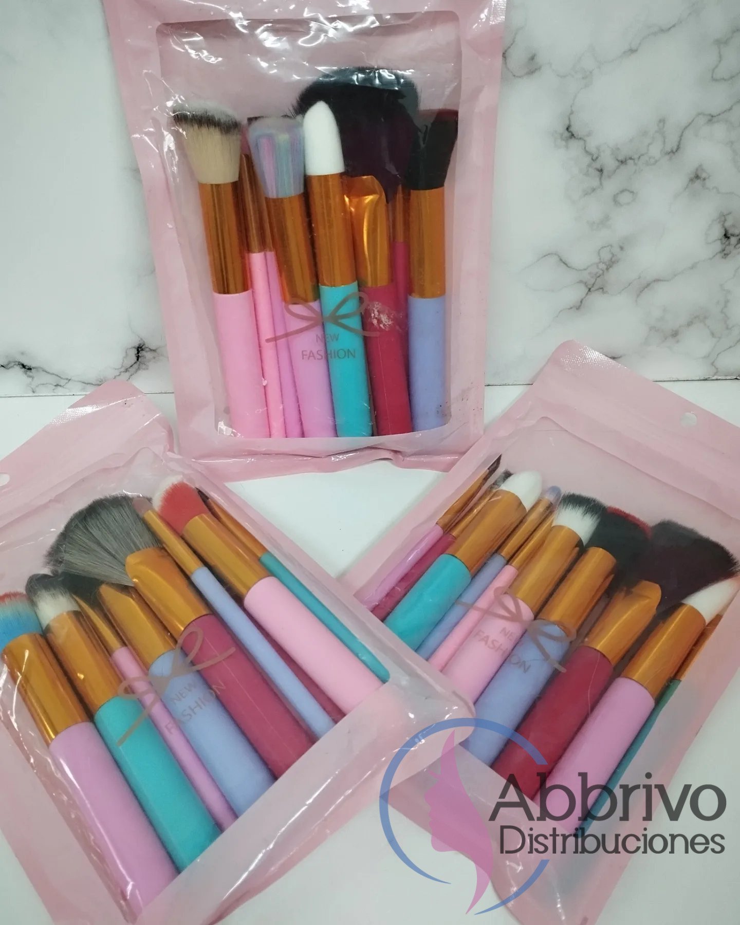 Set de brochas de colores x 10 unidades