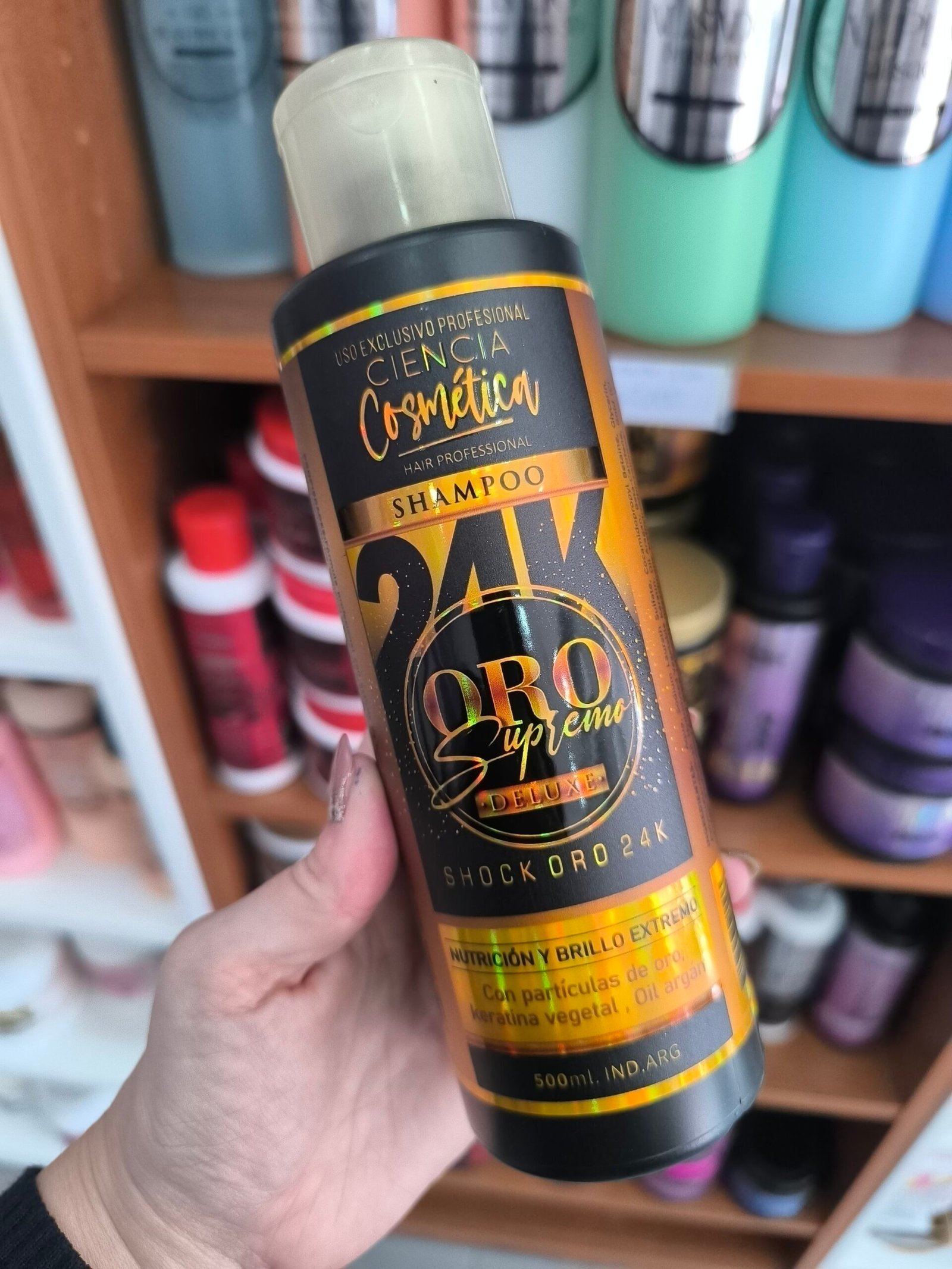 Shampoo Oro 24K. Ciencia Cosmetica. 500 ml